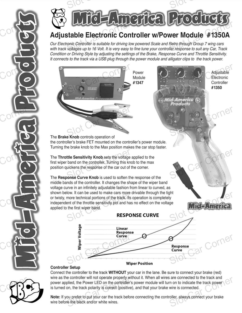 Mid-America 1350A 1:24 Adjustable Electronic Controller w/Power Module