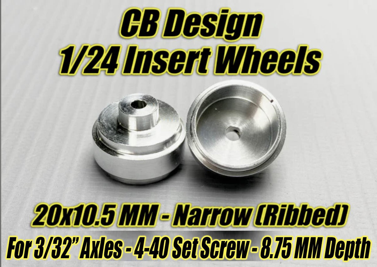 CB Design CBD1670 1:24 Narrow Insert 20 x 10.5mm Wheels, 3/32" Axle, C