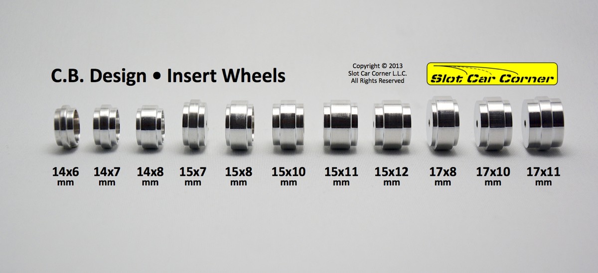CBD1000 CB Design Insert 15 x 7mm Aluminum Wheels